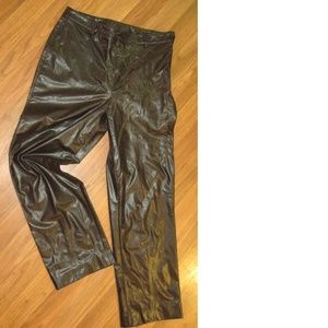 Etcetera | Pants & Jumpsuits | Etcetera New Brown Faux Leather Pants ...